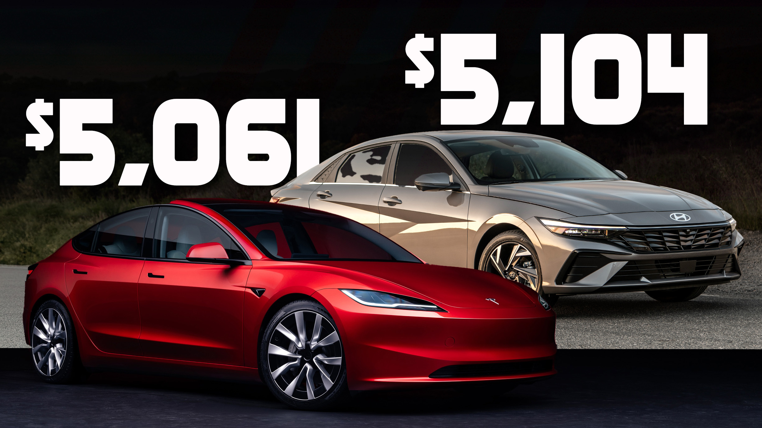 Hyundai Elantra Challenges Tesla Model 3 In Annual Car Ownership Cost ...