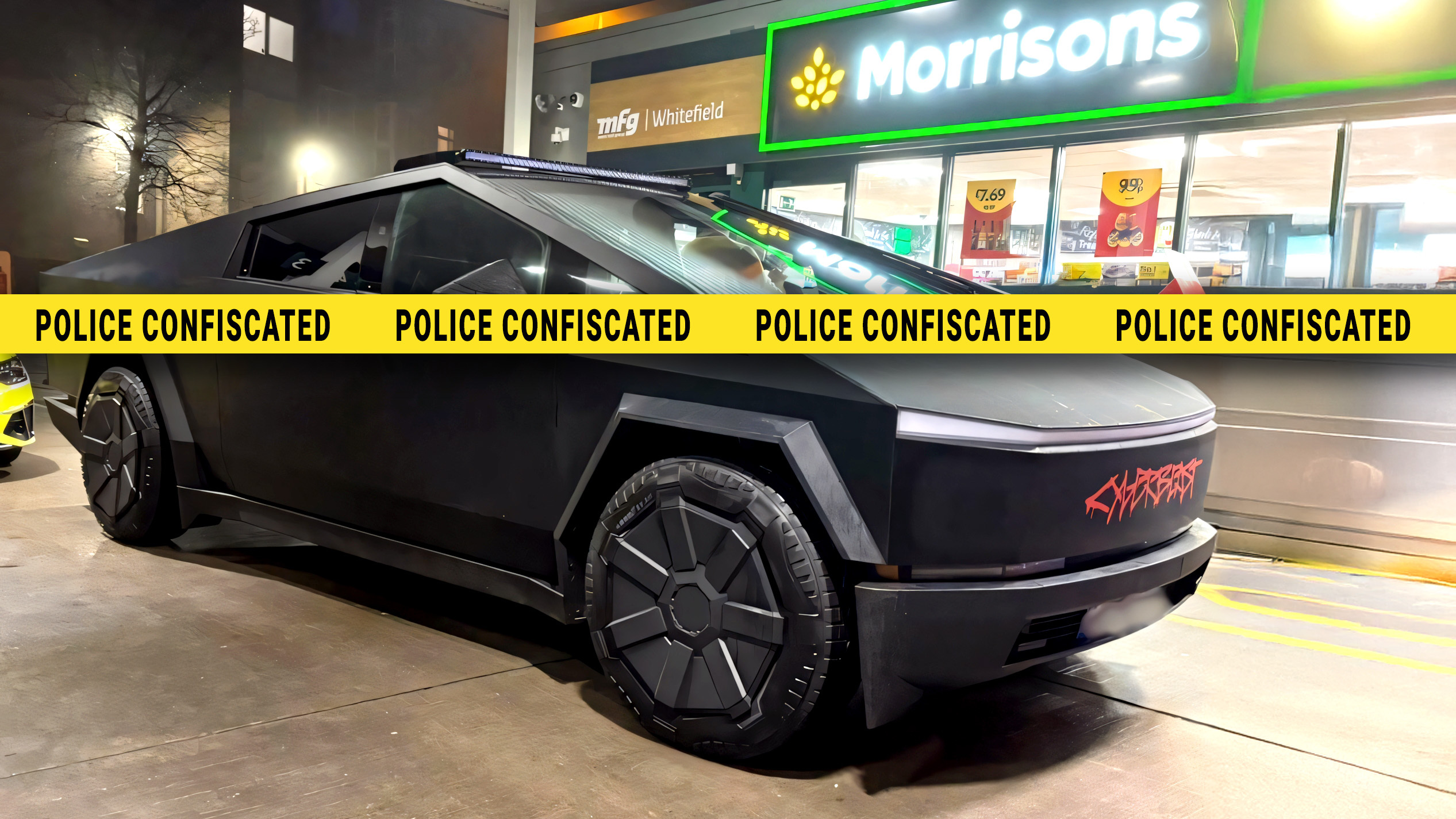 UK Police Seize A Cybertruck That Shouldn’t Be There | Carscoops