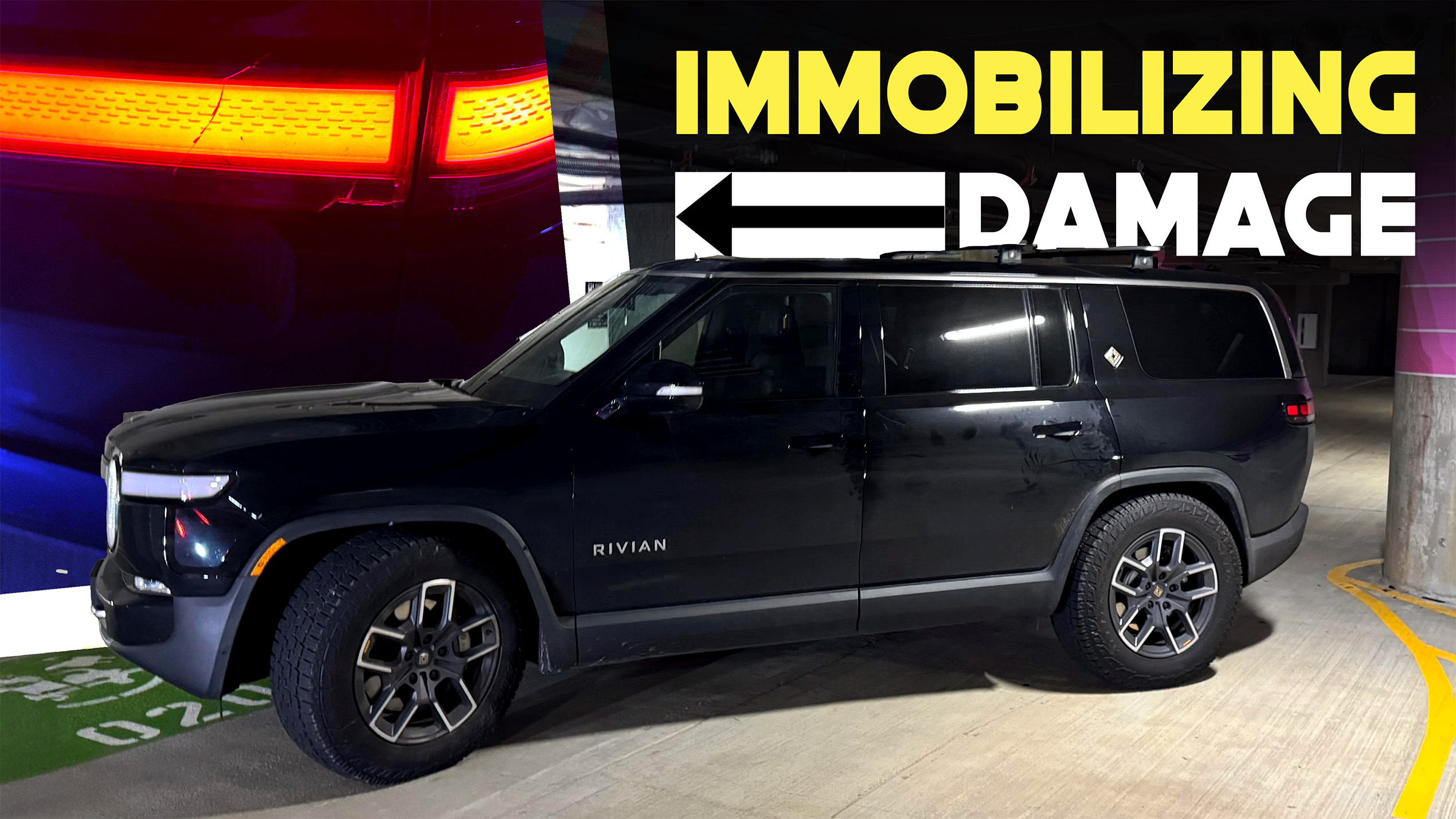 Rivian R1S Bricked After Minor Parking Garage Bump | Carscoops