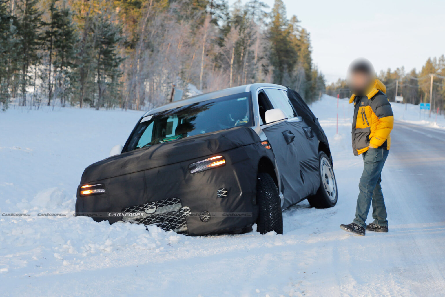 2026 Genesis GV90 Prototype’s Bi-Motor AWD Is No Match For A Snowy ...