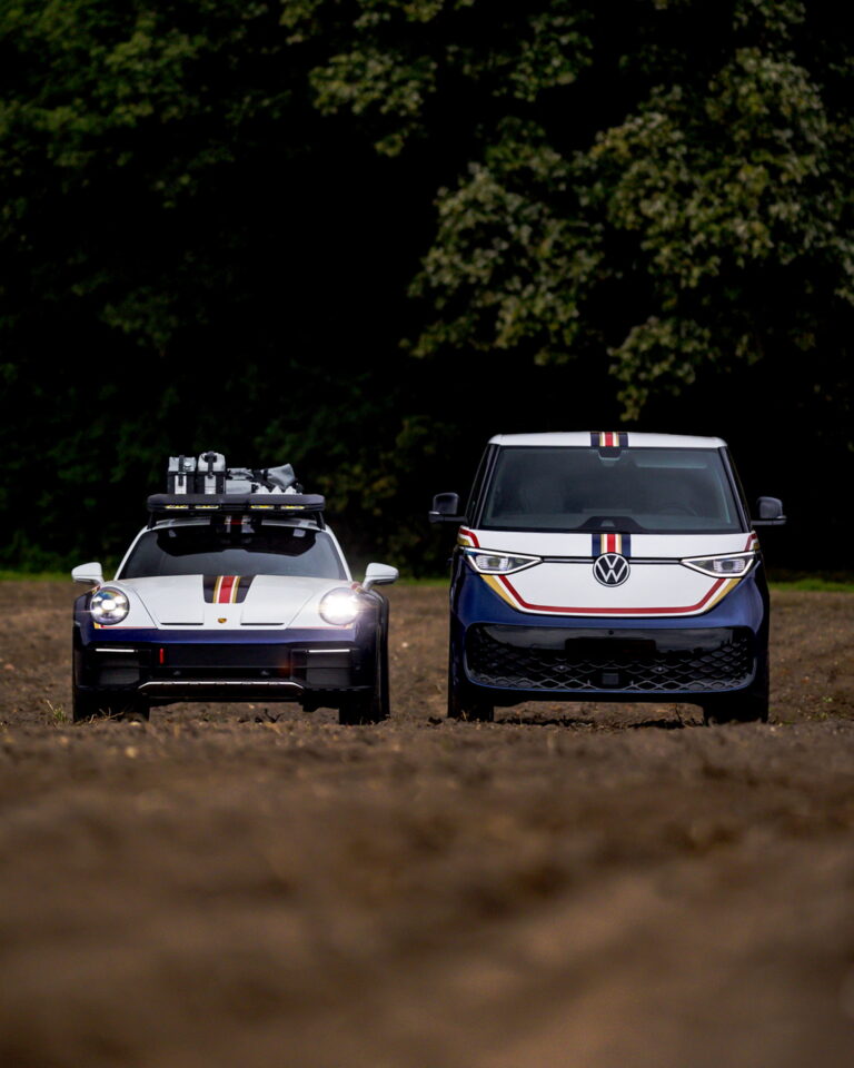 Porsche’s One-Off VW ID. Buzz Rocks Rothmans Livery To Tow Matching 911 ...