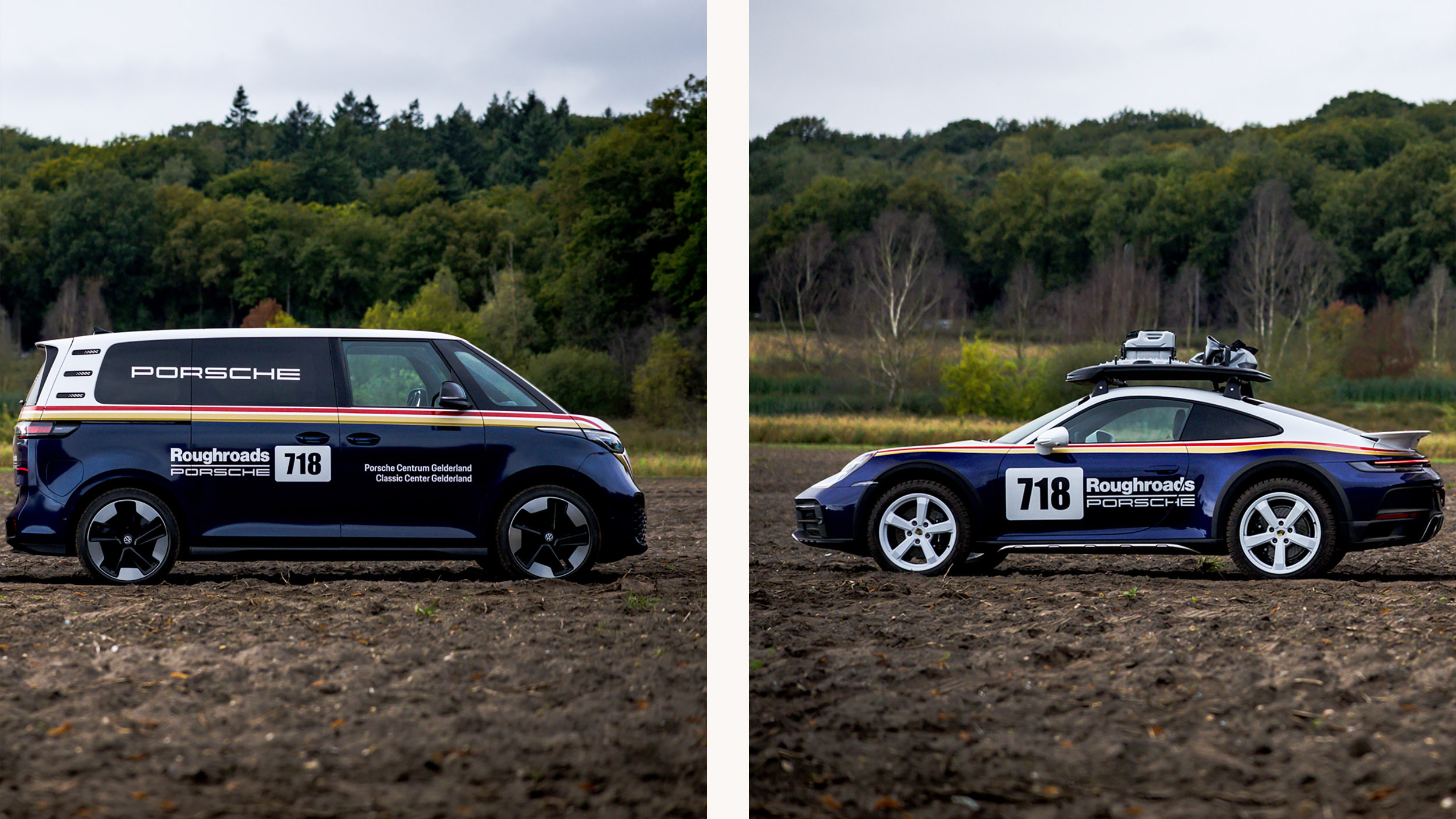 Porsche’s One-Off VW ID. Buzz Rocks Rothmans Livery To Tow Matching 911 ...