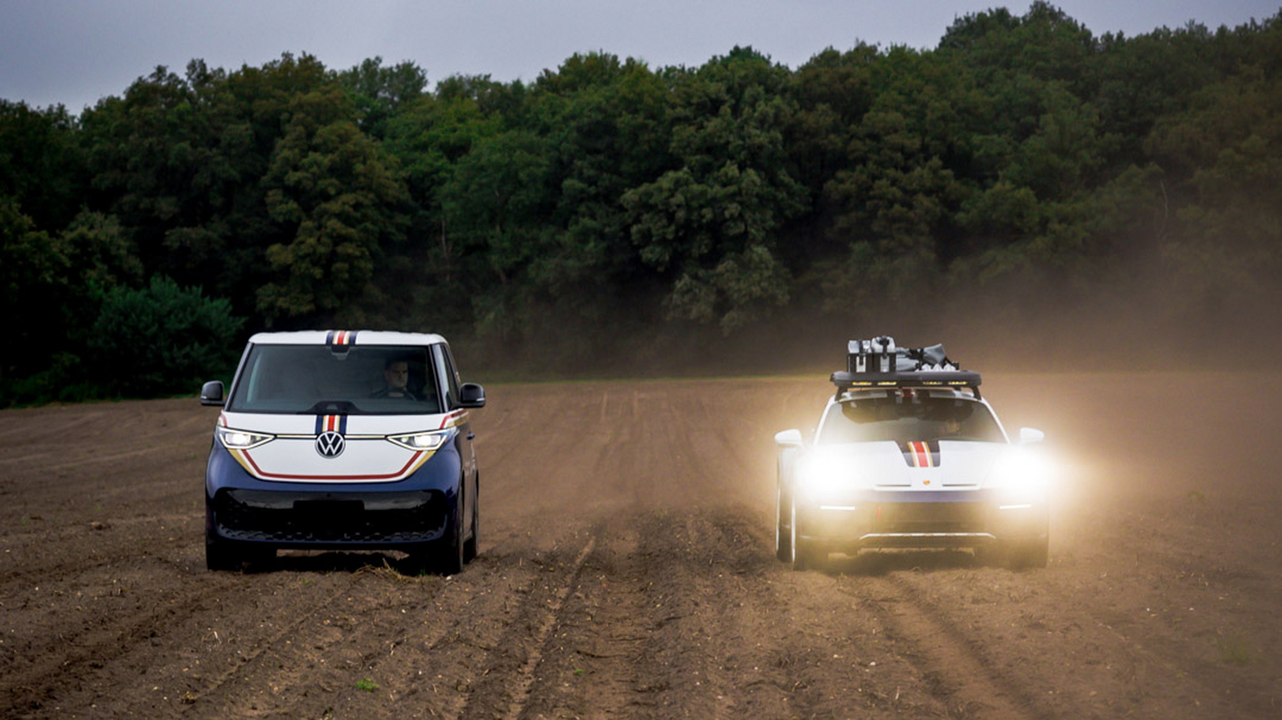 Porsche’s One-Off VW ID. Buzz Rocks Rothmans Livery To Tow Matching 911 ...