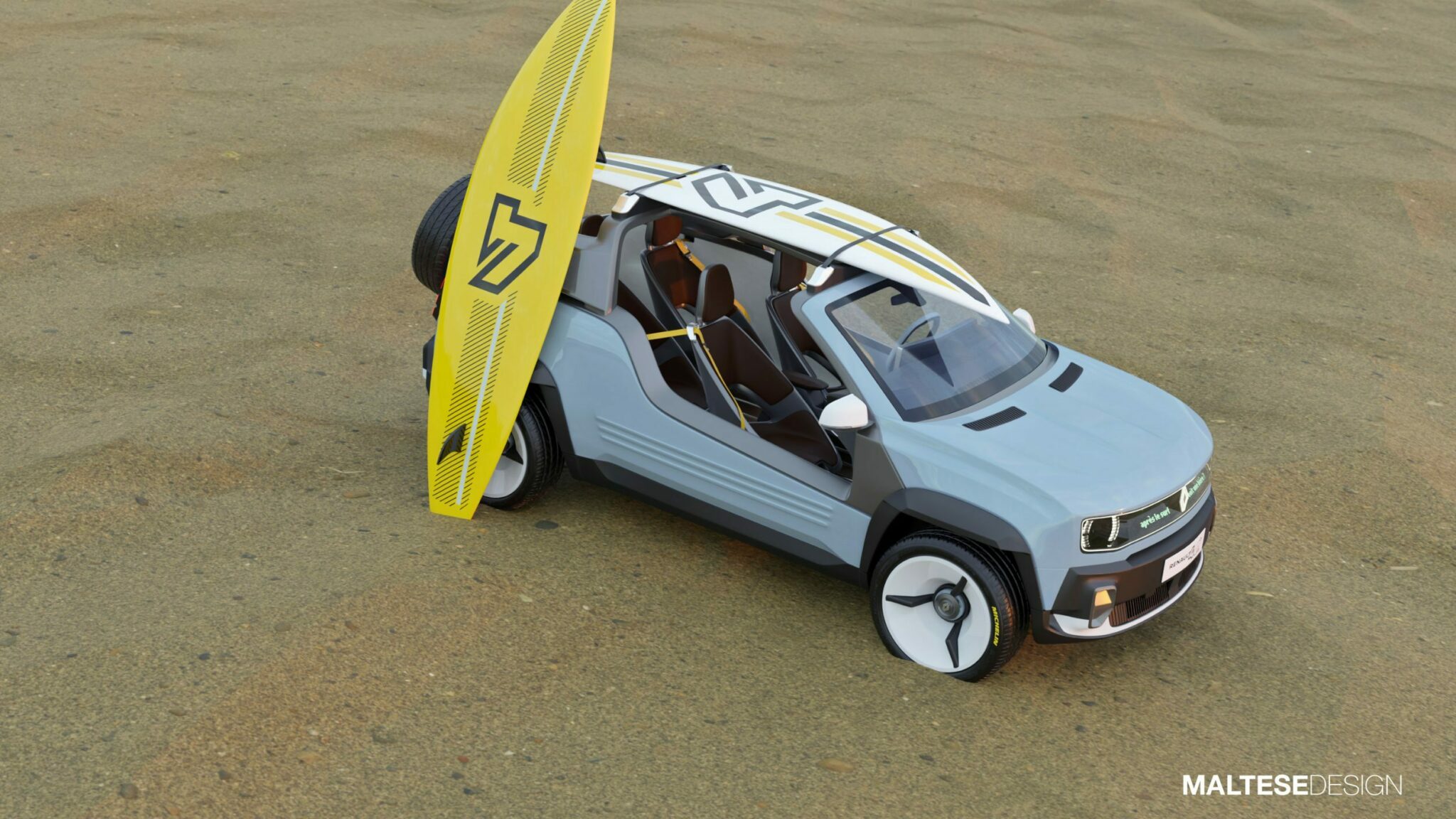 The New Renault 4 E-Tech Makes For A Chic Beach Buggy | Carscoops