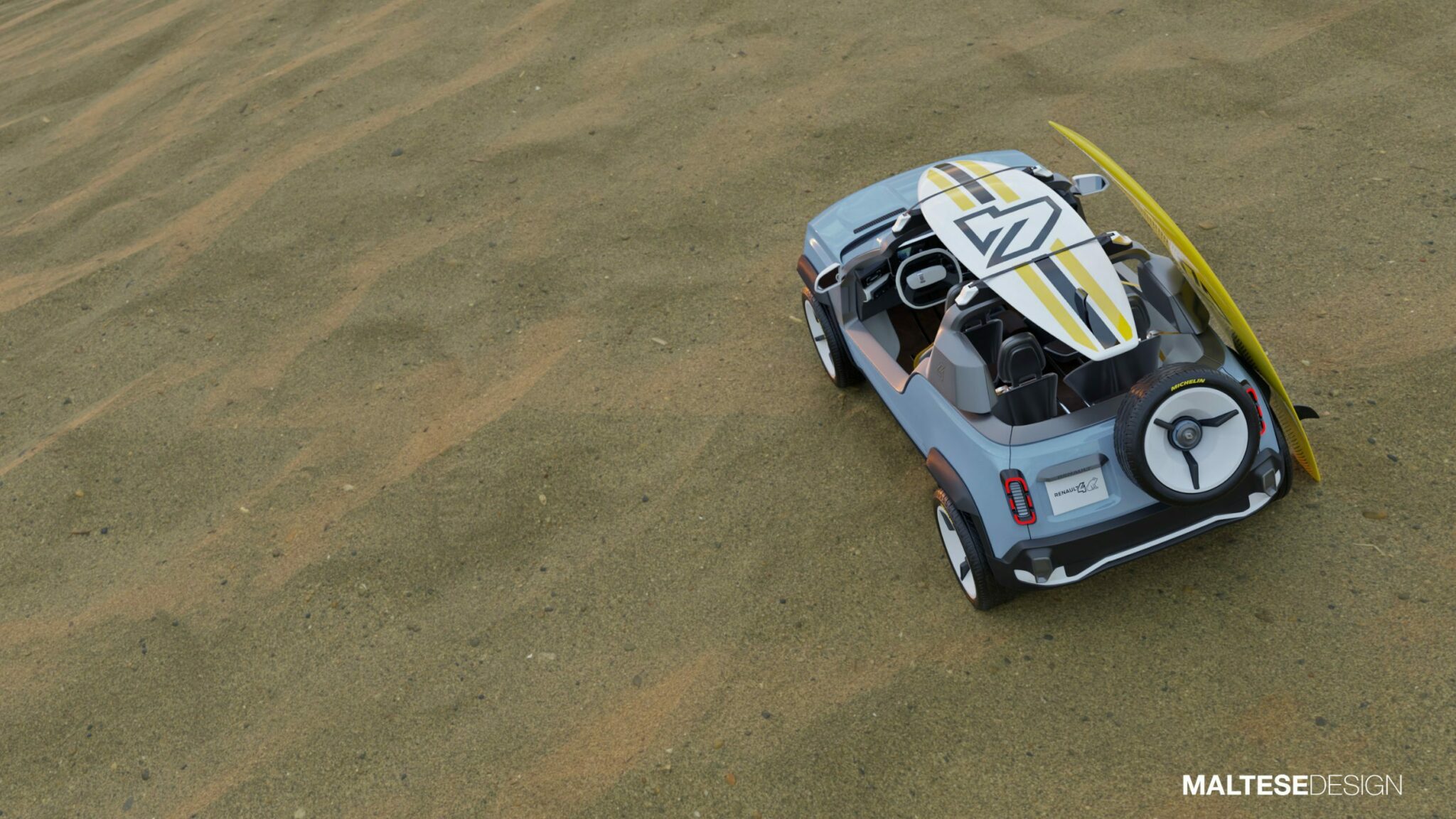 The New Renault 4 E-Tech Makes For A Chic Beach Buggy | Carscoops