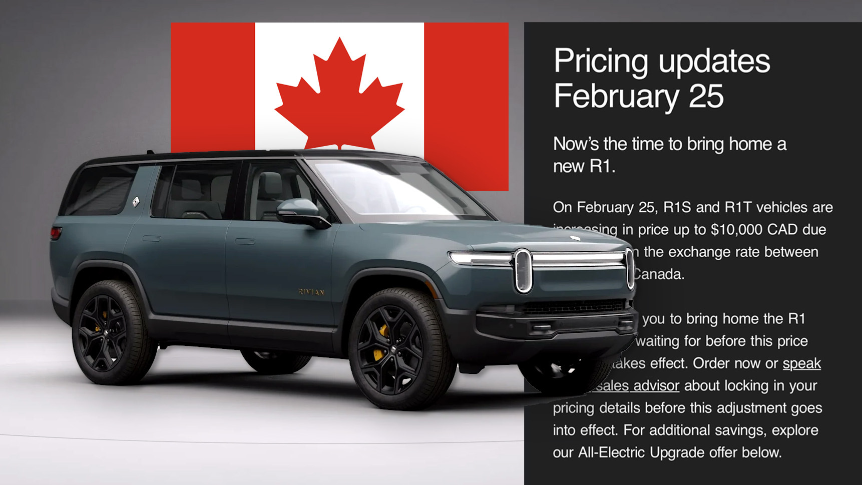 Rivian Warns Canadian Buyers, Buy Now Before $10,000 Price Hike | Carscoops