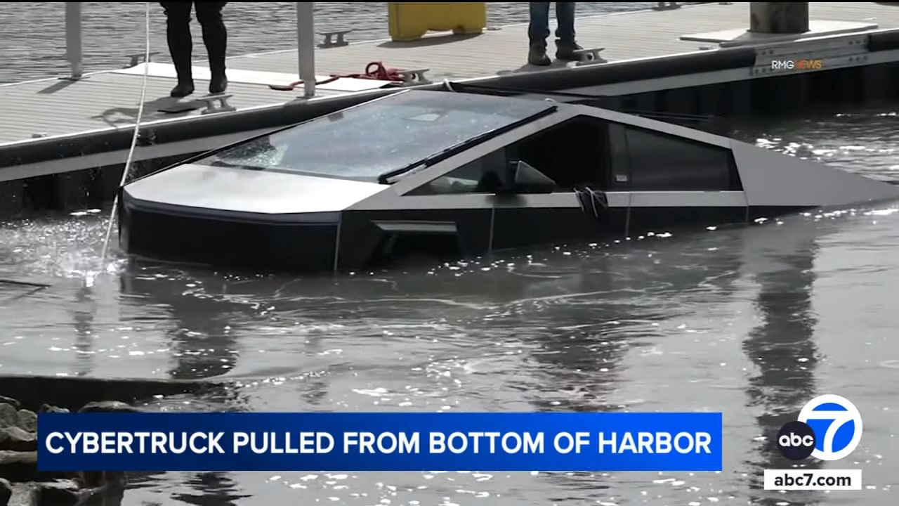 Cybertruck Sinks In California Harbor After Failed Jet Ski Launch ...