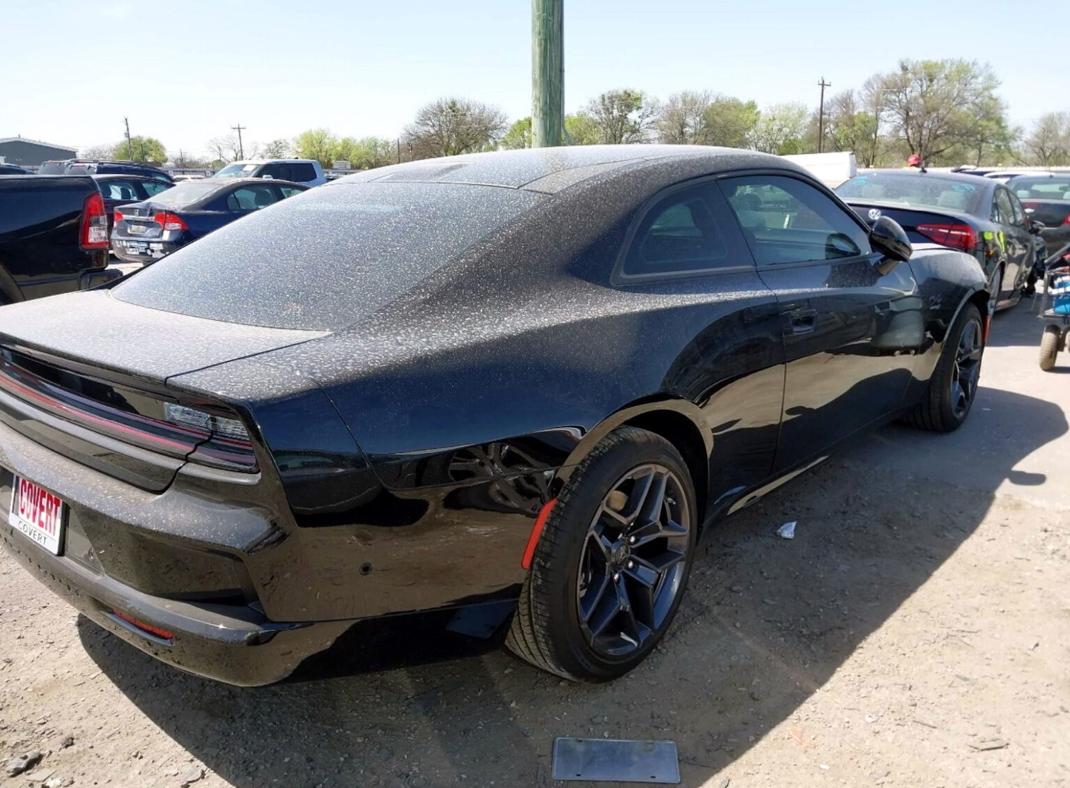 First Wrecked Dodge Charger Daytona EV Surfaces | Carscoops