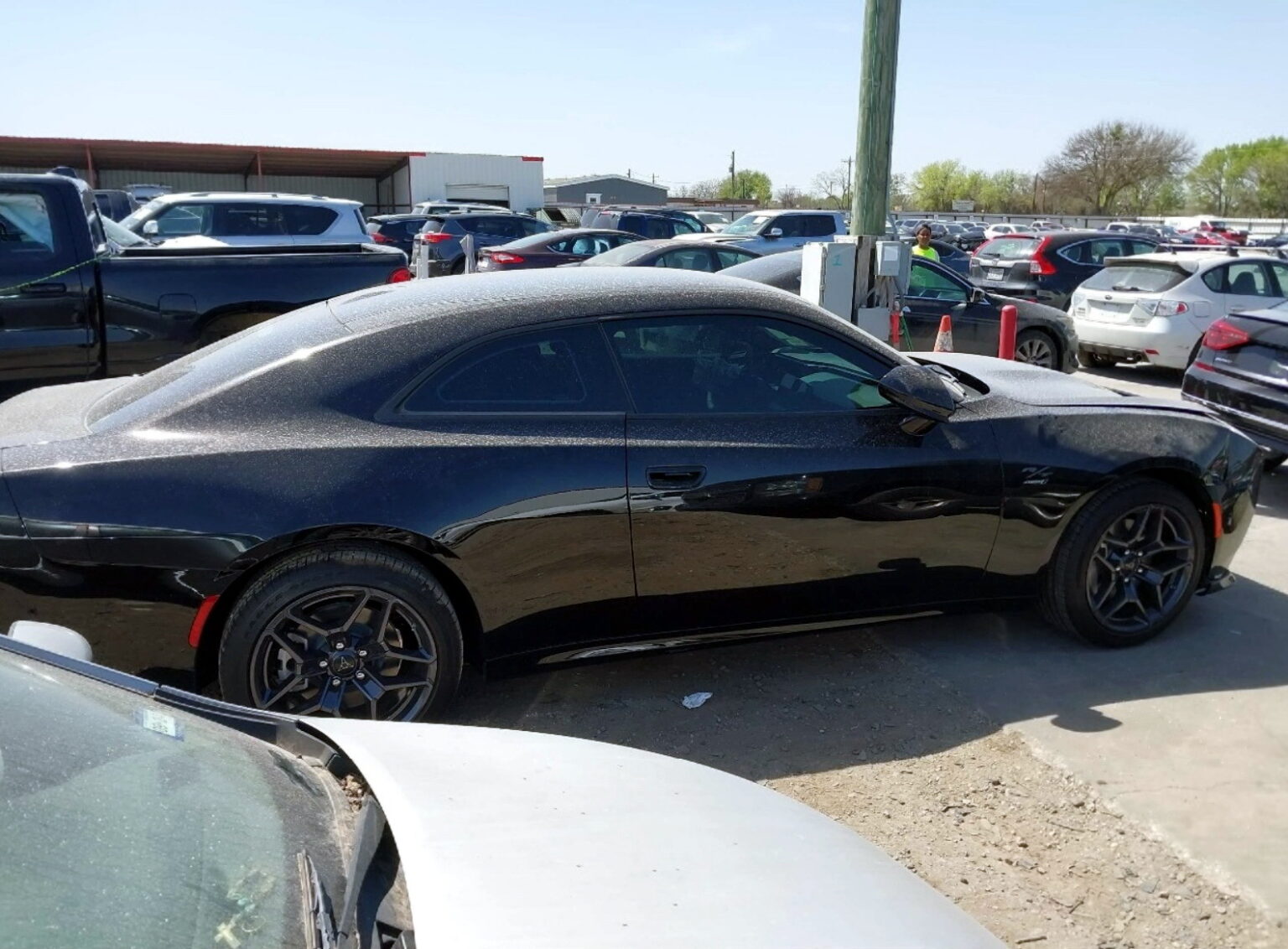 First Wrecked Dodge Charger Daytona EV Surfaces | Carscoops