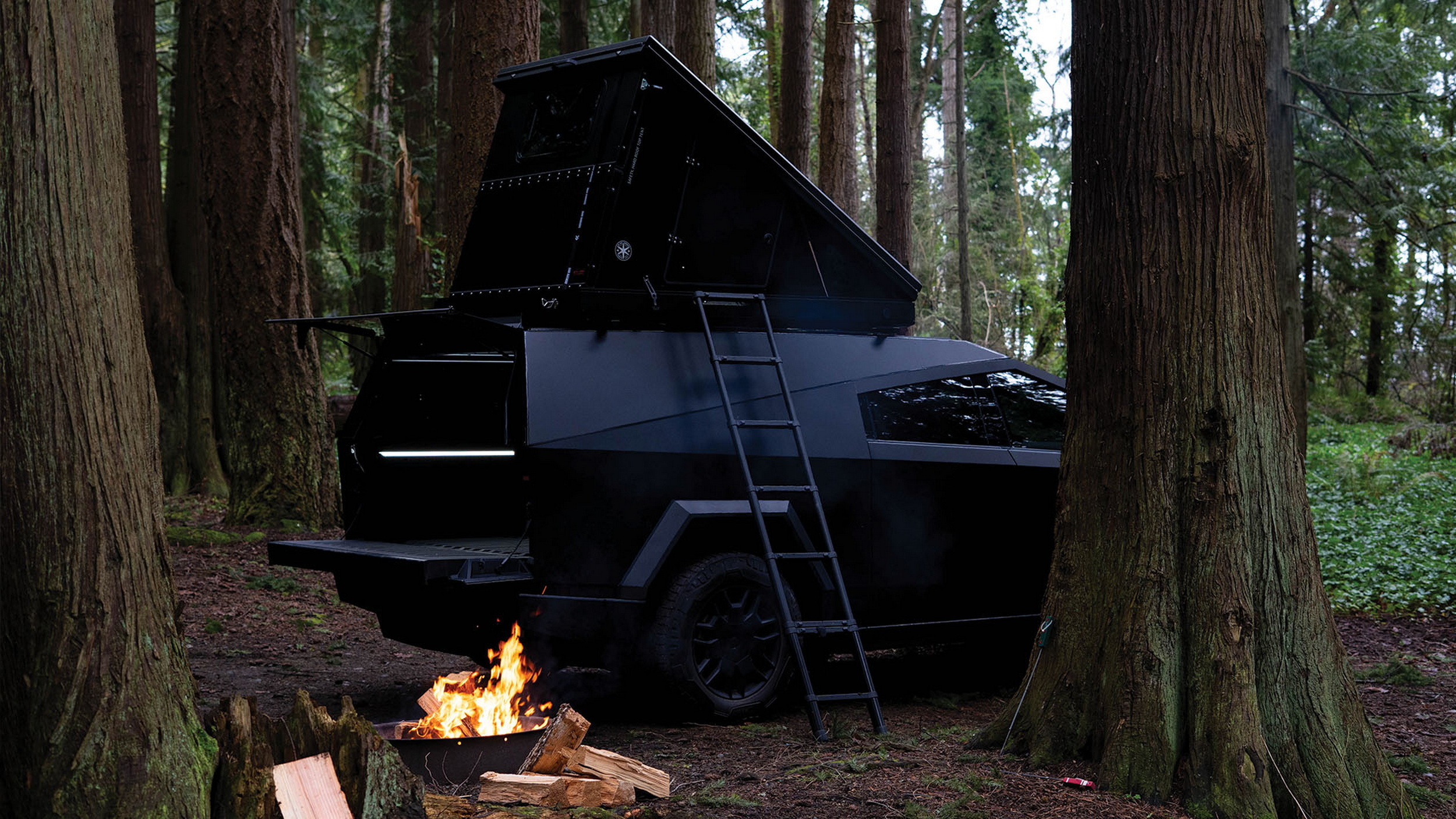 Space Camper Turns Your Tesla Cybertruck Into A Tiny Mobile Home ...