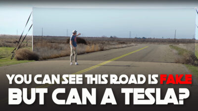 Tesla Autopilot Smashes Through Fake Road Wall While LiDar Lexus Stops ...