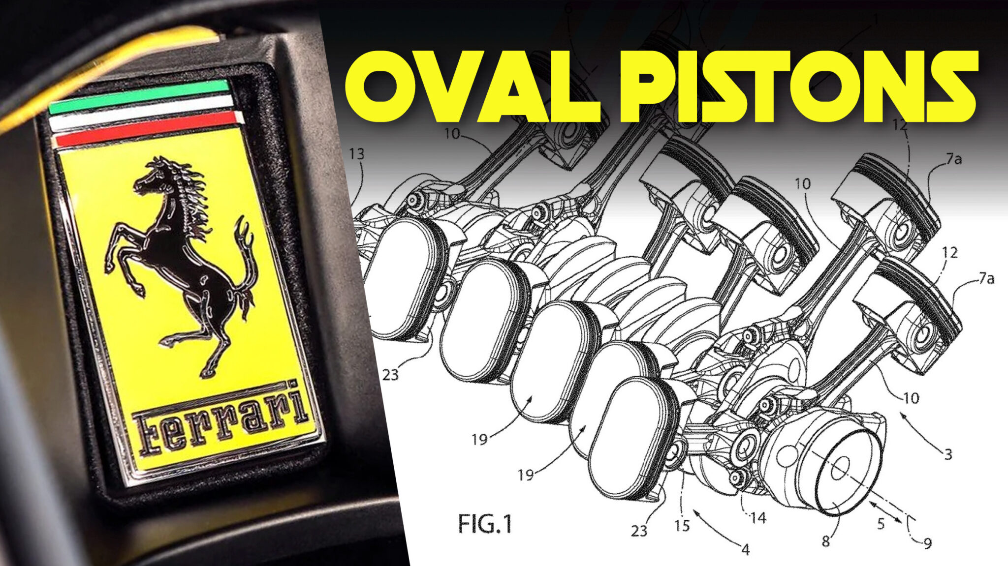Ferrari Patents Oval-Piston V12 With Weird Shared Conrods | Carscoops