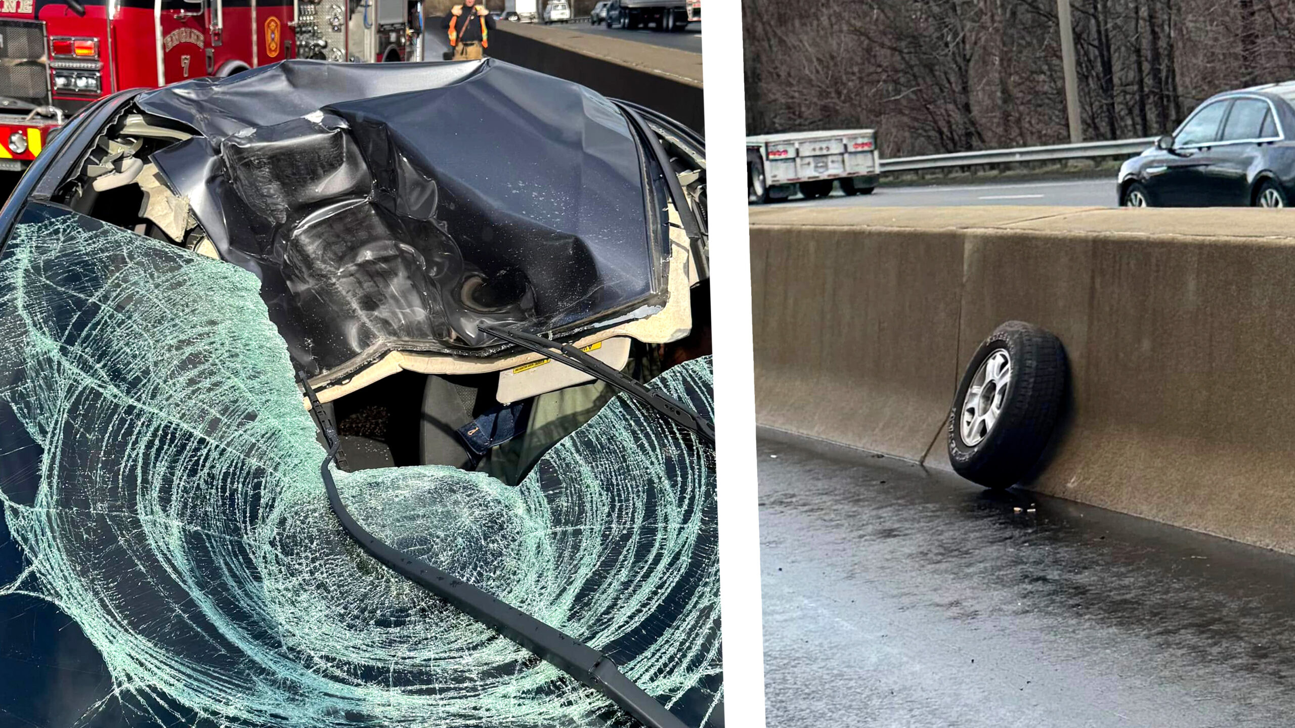How Much Damage A Stray Tire Can Cause If It Hits Your Car | Carscoops