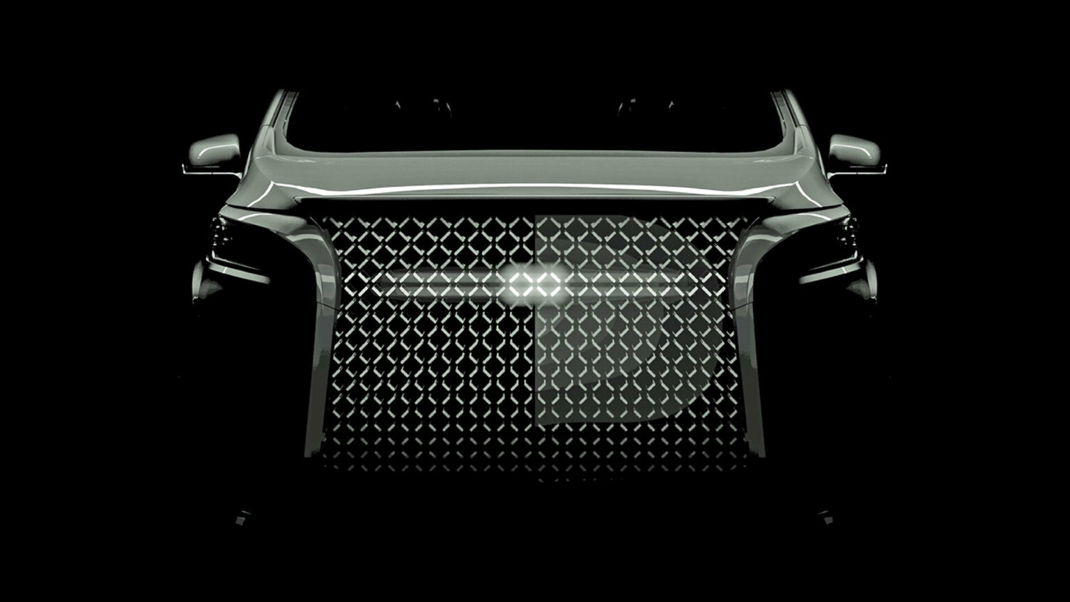 Faraday X Super One Minivan Teased With A Big Honkin’ Grille | Carscoops