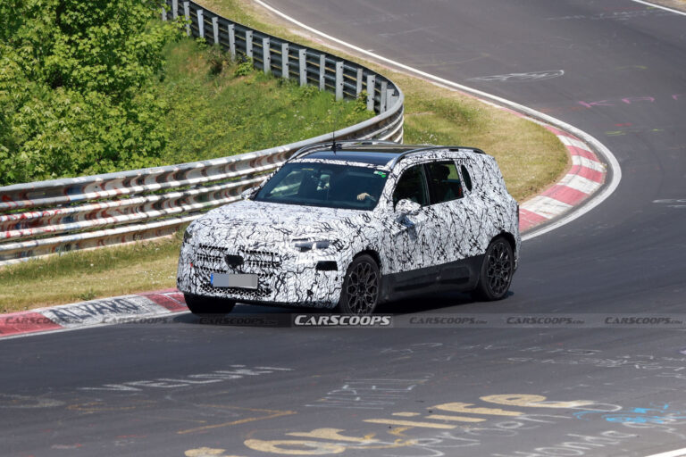 New Mercedes GLB Spied With A Wild Tail Light Design | Carscoops