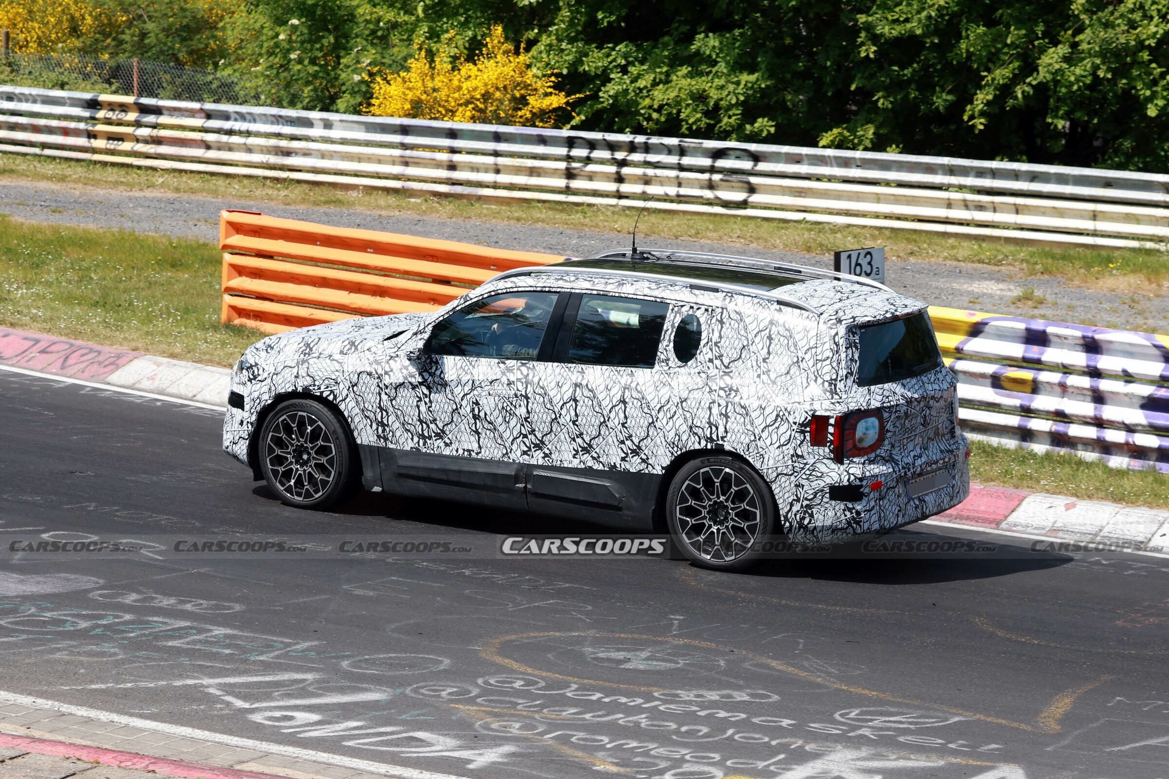 New Mercedes GLB Spied With A Wild Tail Light Design | Carscoops