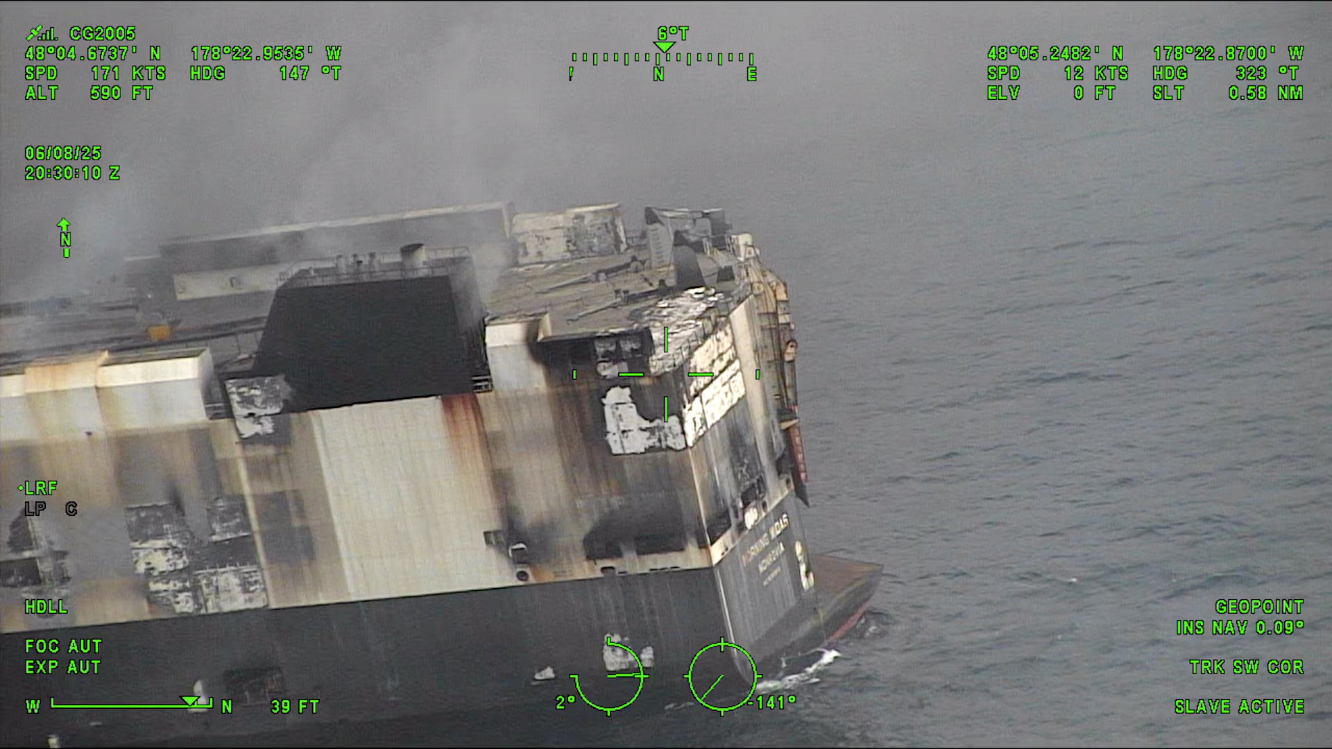Ship Loaded With Thousands Of Cars Still Burning Days After Crew ...