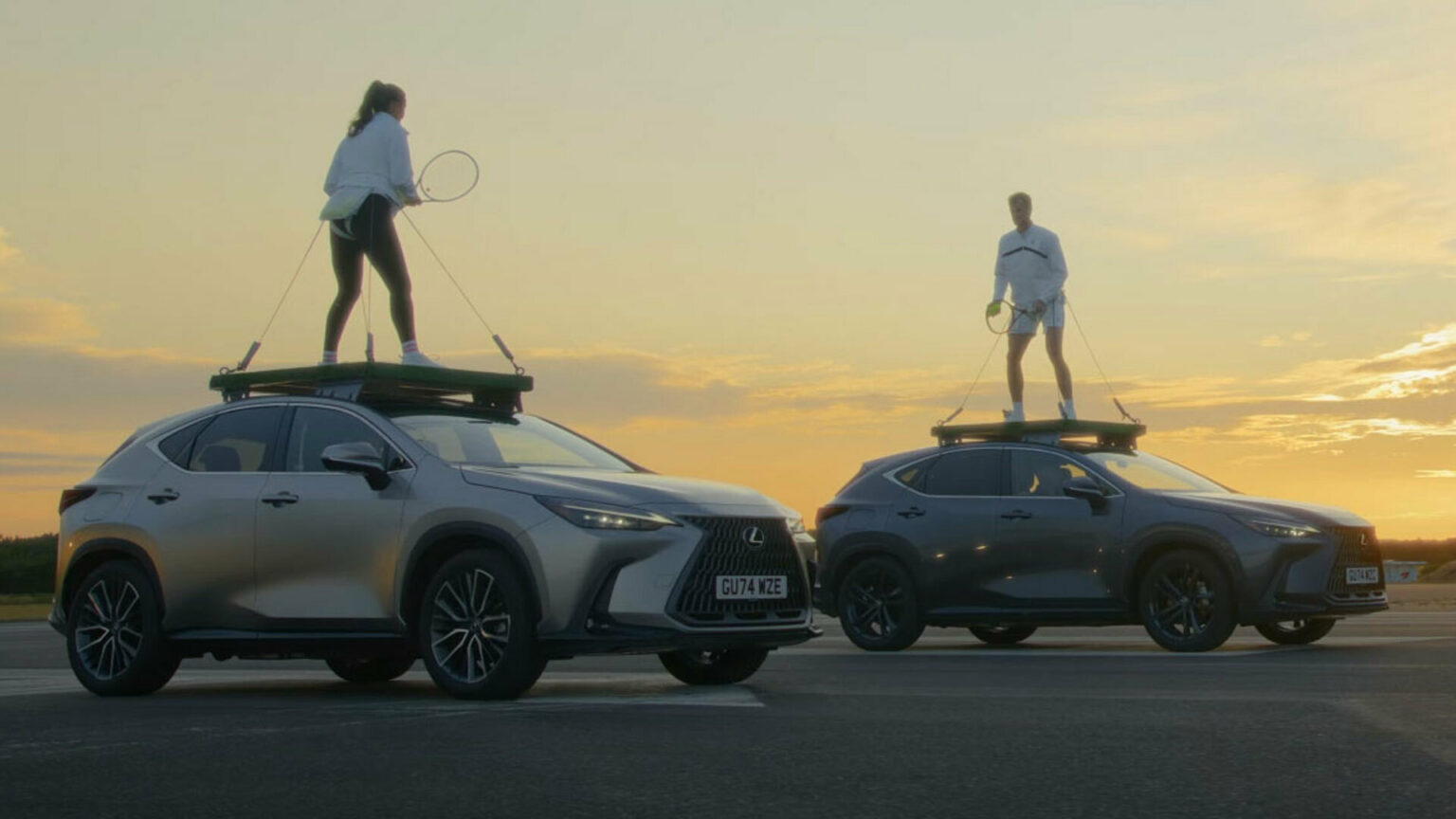 Lexus Strapped Two Tennis Players Onto The Roof And Then Drove Around ...