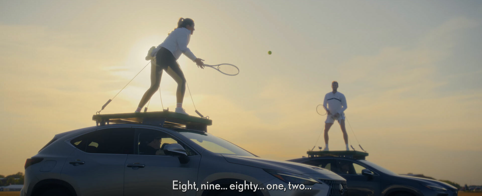 Lexus Strapped Two Tennis Players Onto The Roof And Then Drove Around ...