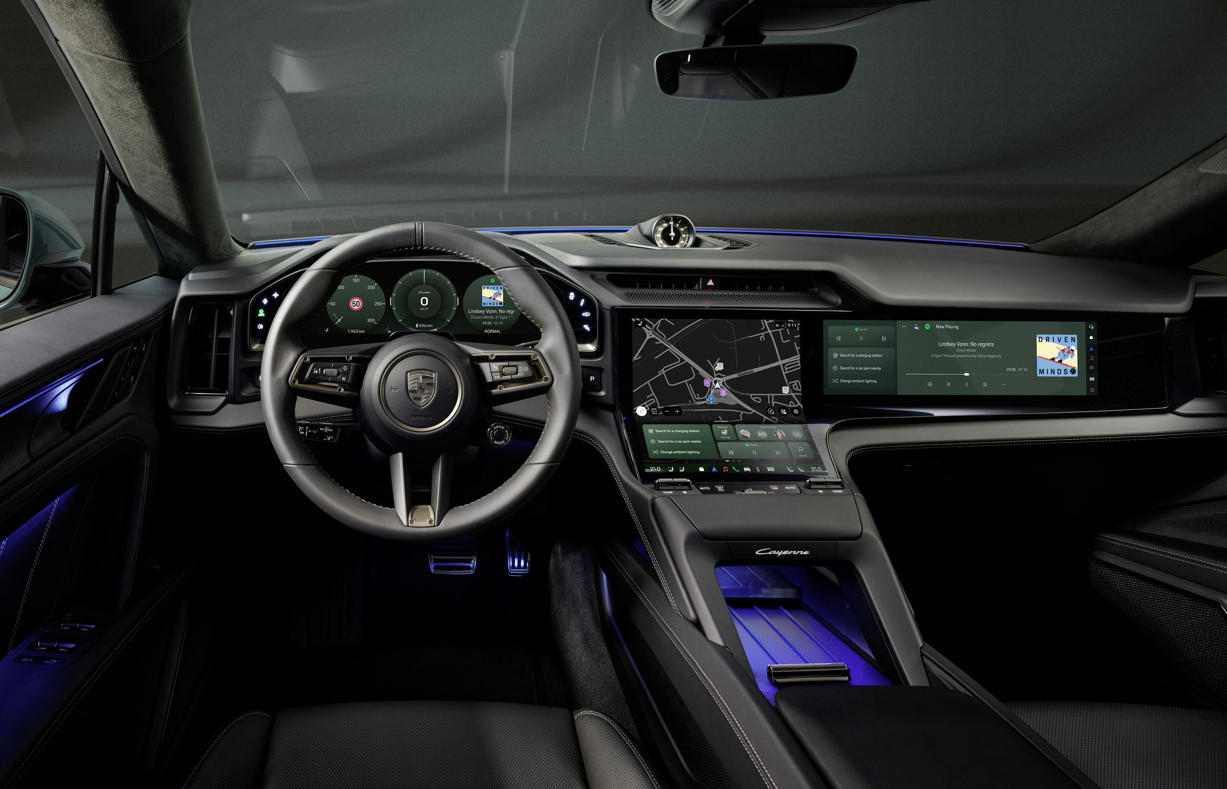New Cayenne Electric Packs More Screens Than A Vegas Buffet Of LEDs ...
