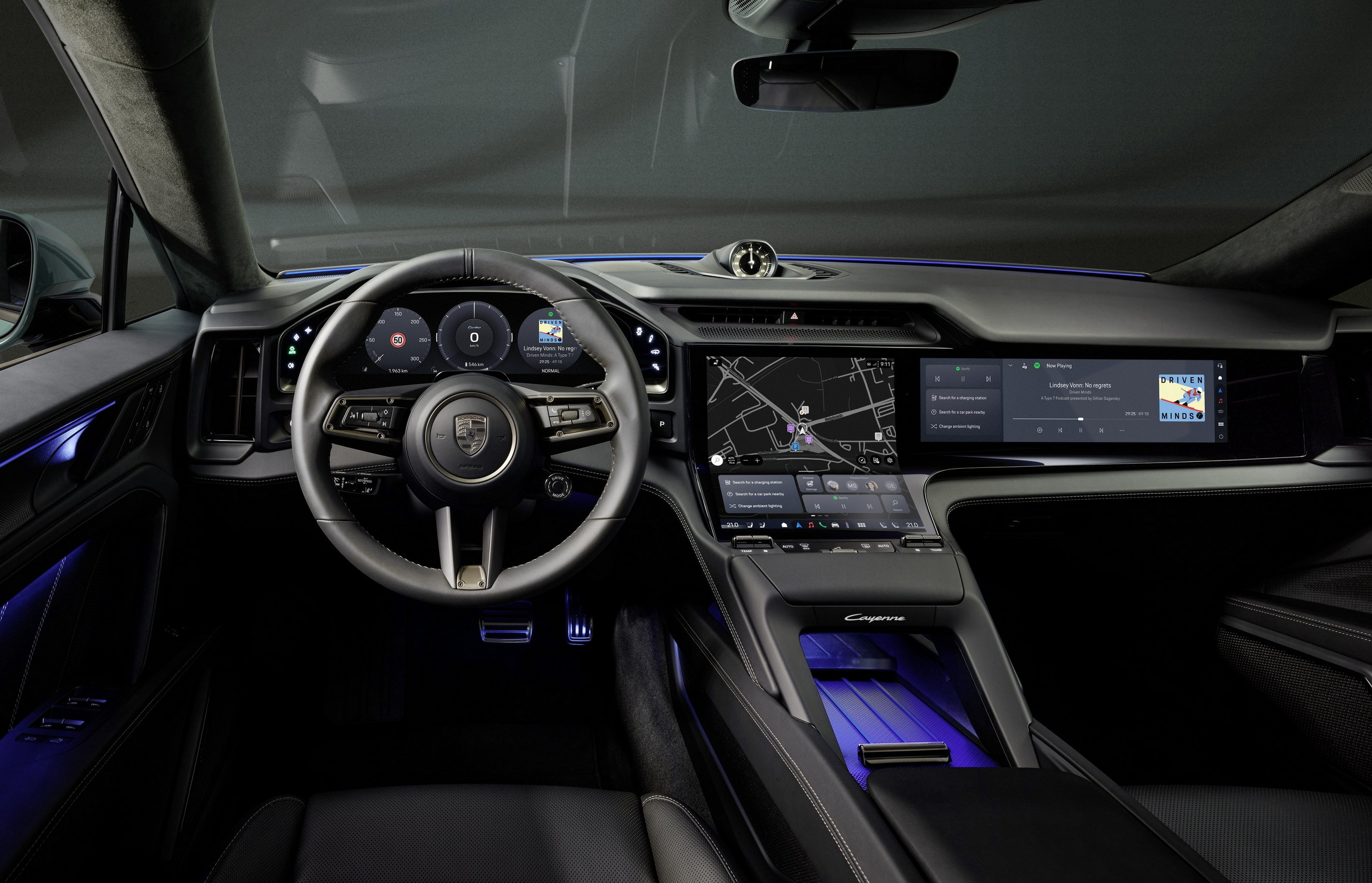 New Cayenne Electric Packs More Screens Than A Vegas Buffet Of LEDs ...