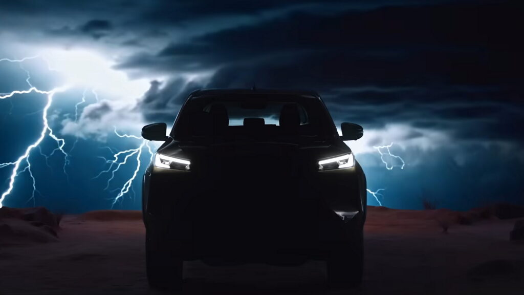 New Toyota Hilux Shows Its Face Ahead Of Global Debut Next Week | Carscoops