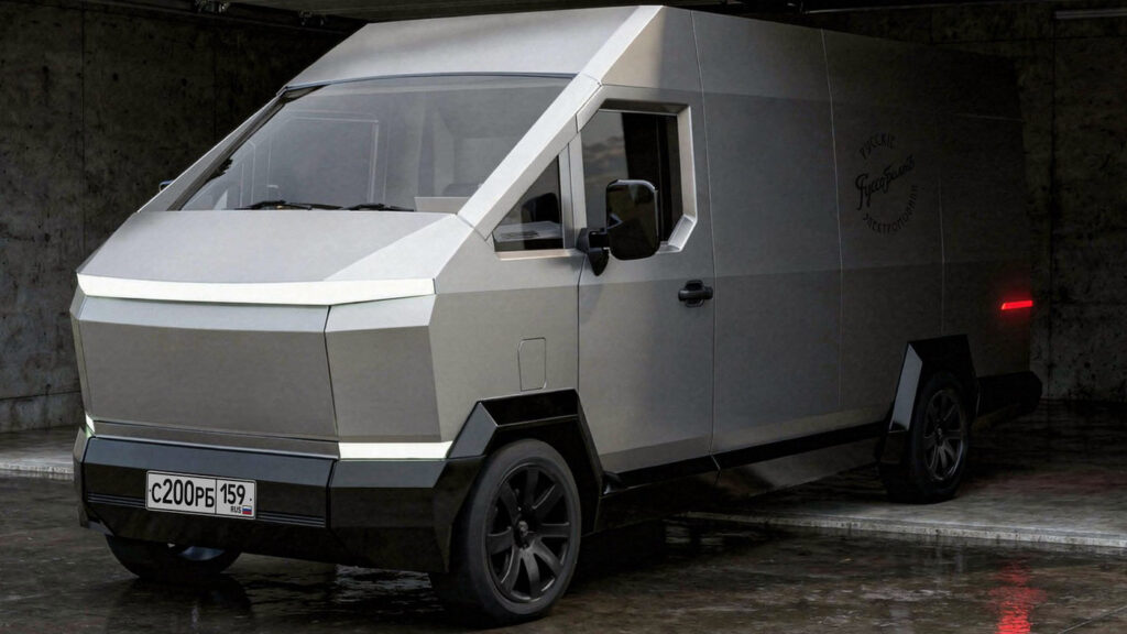 Tesla Never Made A Cybervan, So A Russian Startup Did It First | Carscoops