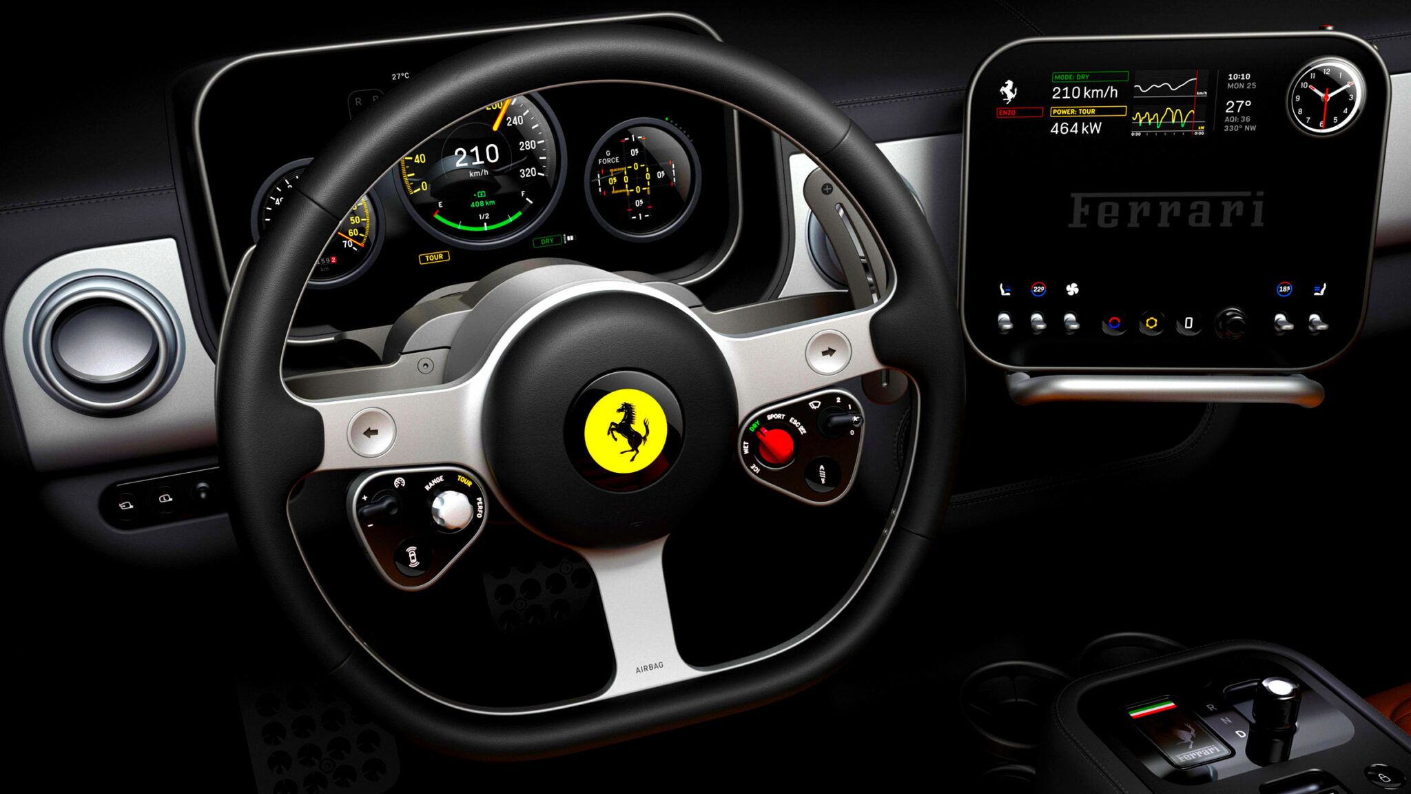 Ferrari’s Luce EV Has A Glass Key And Buttons That Click Like A Rifle ...