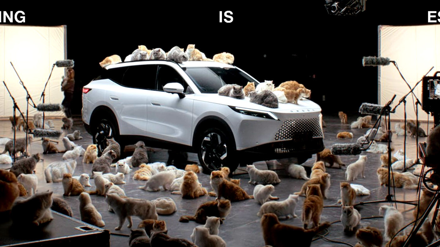 Chinese Brand Uses Dozens Of Fluffy Cats To Prove A Point | Carscoops
